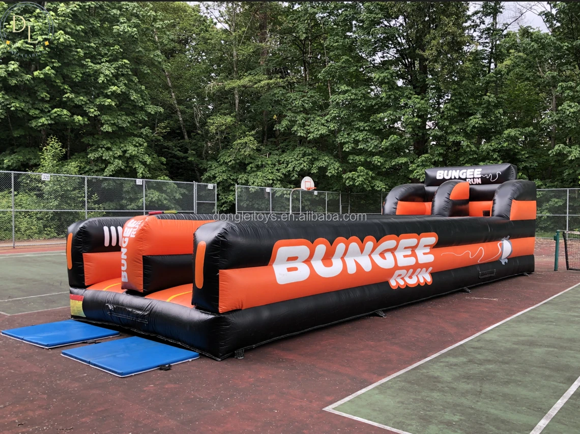 2 Lanes Inflatable Bungee Run Competitive Challenge Race Interactive ...