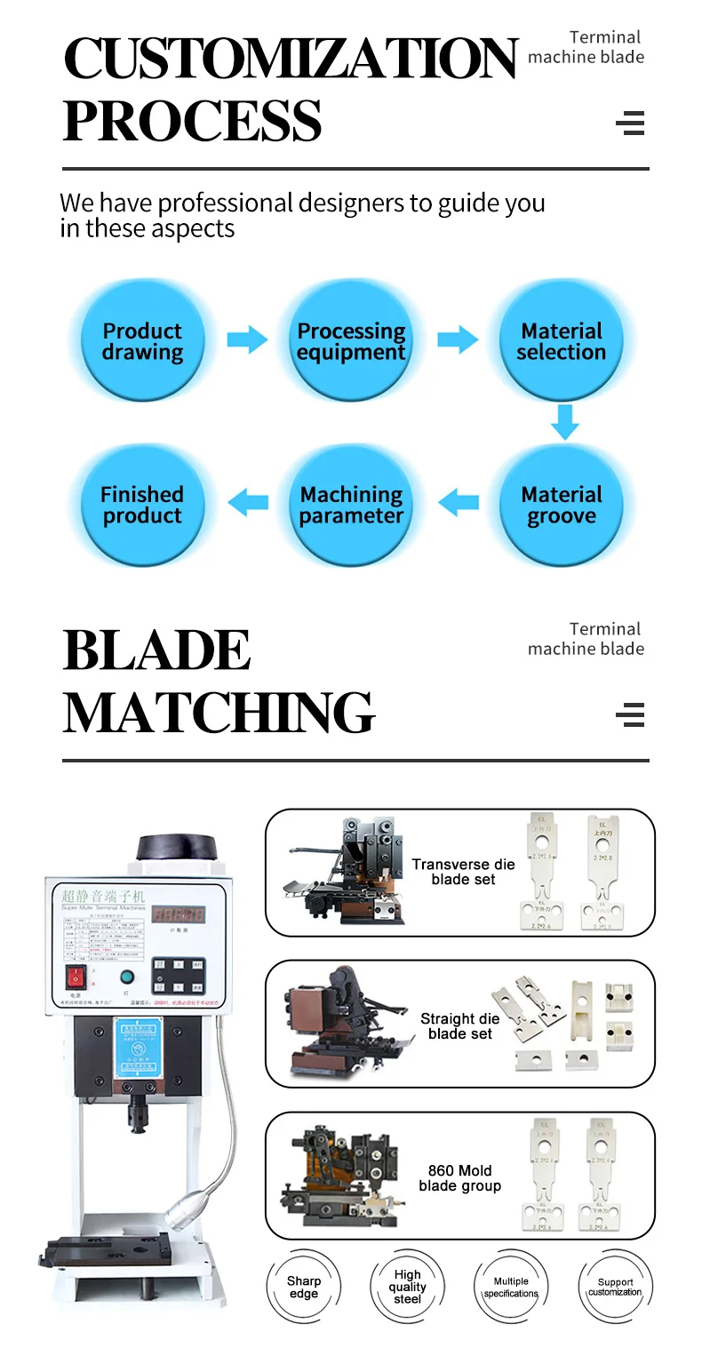Hongfa Customized Applicator Crimp Knife Male And Female Terminals ...