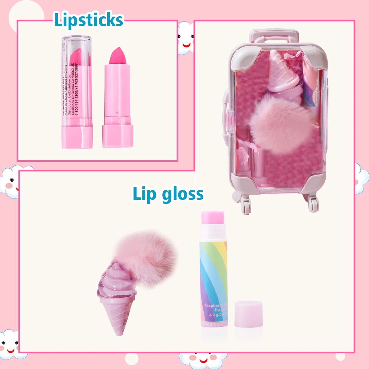 Cosmetics Wholesale Kids Makeup Kit For Girls Washable Makeup Toy Set ...