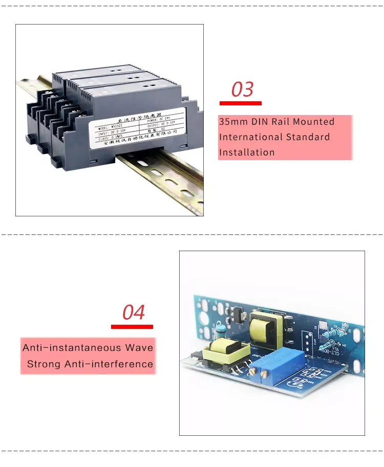 Glt-b Signal Converter Isolator Galvanic Signal Spliter Analog 4-20ma Signal Isolator 0-1000v Dc ...