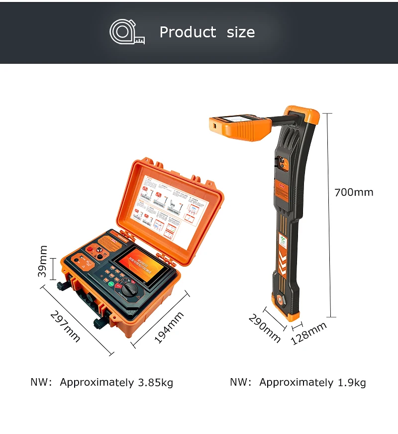 Underground Cable Tracker Multi Frequency Underground Pipe Detector ...