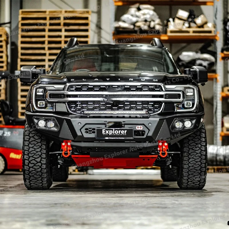 Ramand Steel Front Bumper For Ranger T9 With Led Lights Shackle Car 4x4 ...