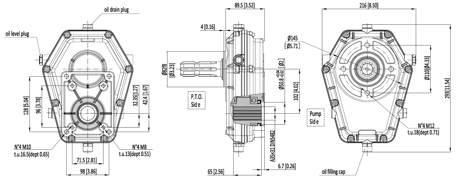 PTO Gearbox & Hydraulic Pump Combo for Tractor - OEM | Wholesale