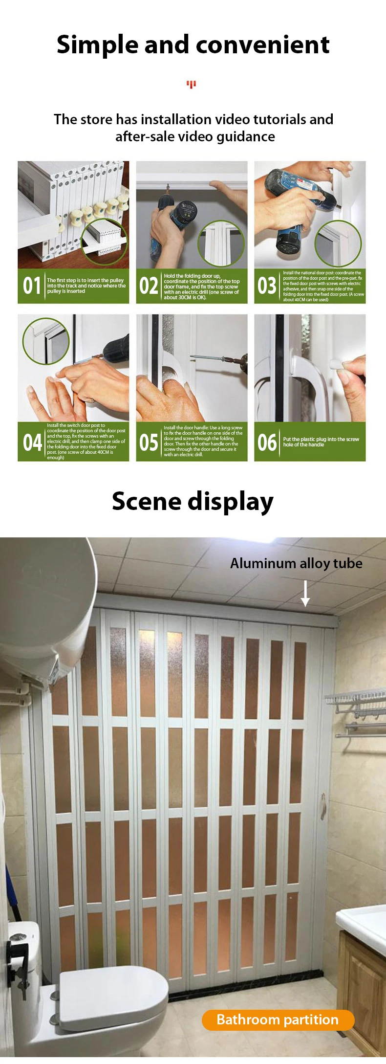 Partition Wall Pvc Flush Folding Door Pvc Folding Accordion Door ...