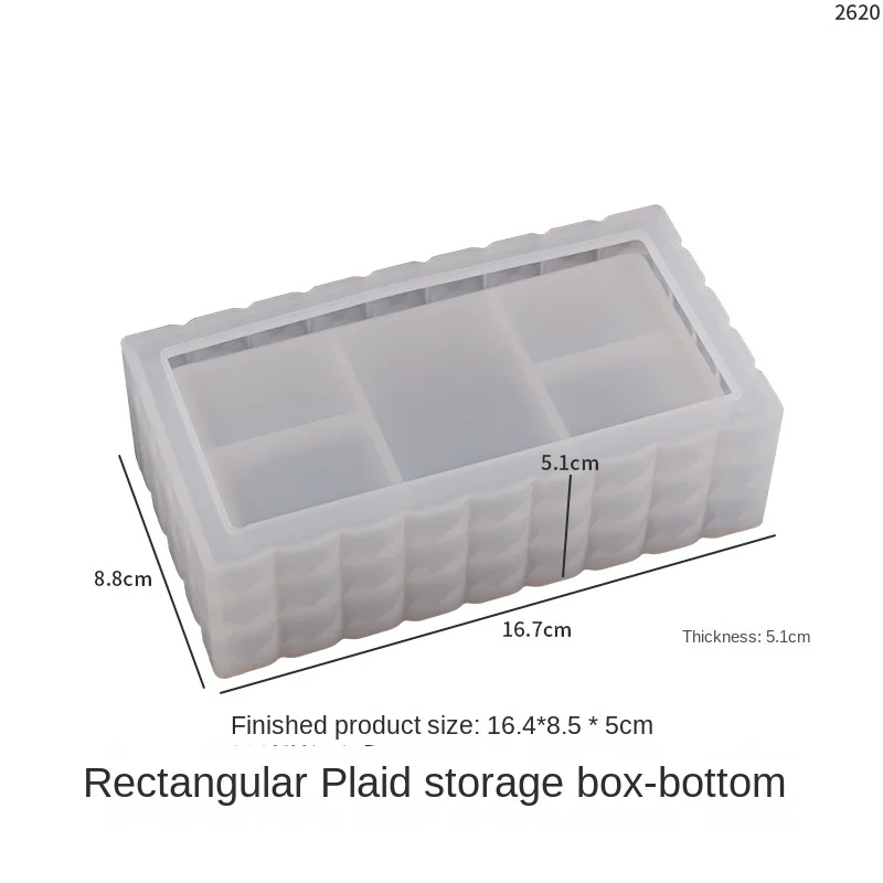Epoxy Storage Box Square Rectangular Cut Jengle Storage Silicone Mold ...
