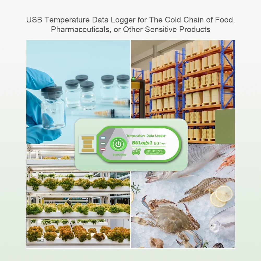 Single Use Cold Chain Usb Blue Tooth Pdf Temperature Recorder - Buy Pdf Temperature Recorder ...