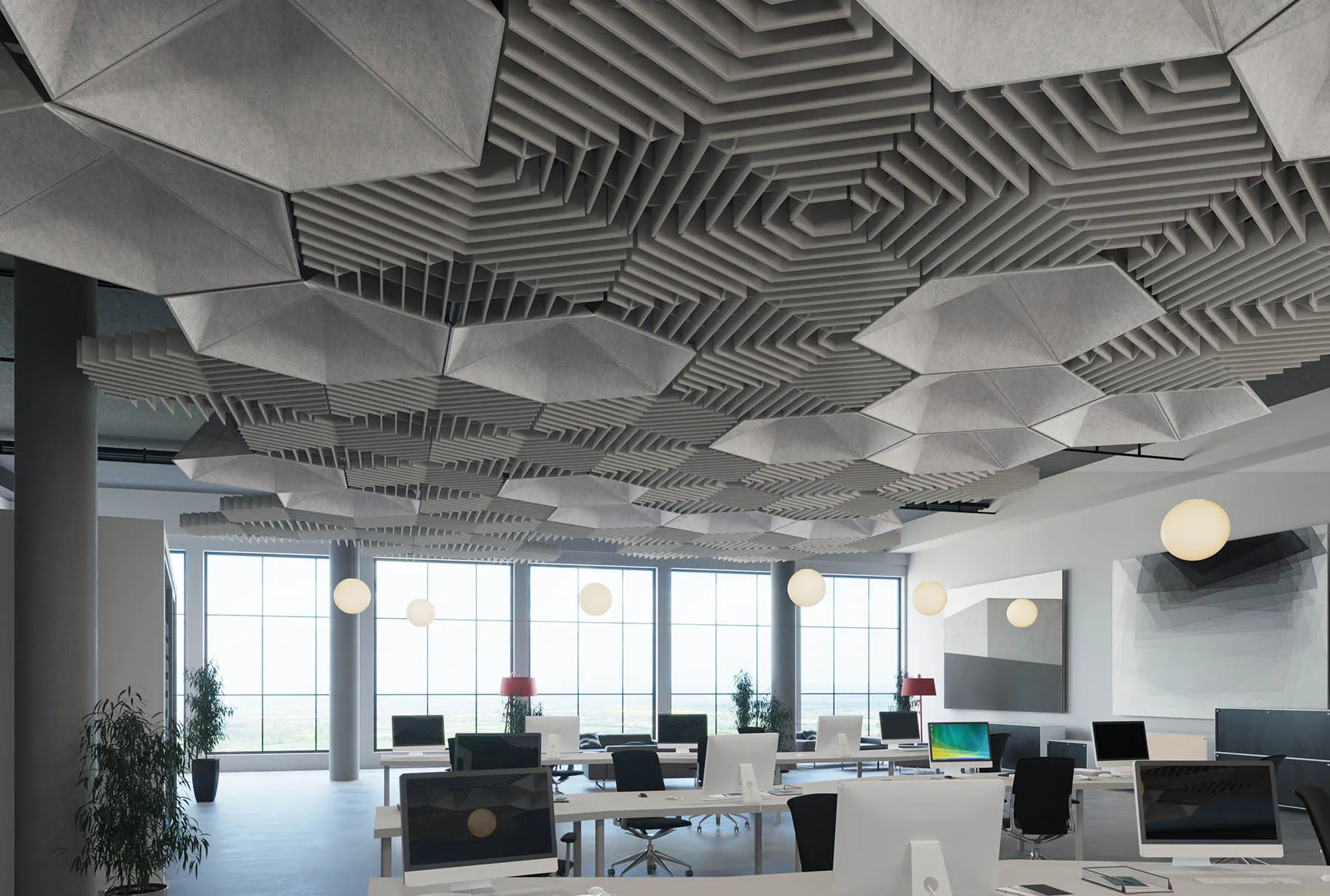 Kingkus 3d Kustar Acoustic Ceiling Panel - Buy Acoustic Panel,Polyester ...