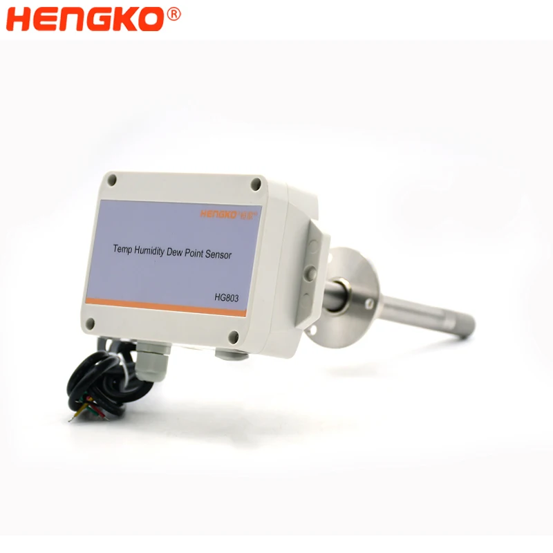 Hg803 Ss Probe Modbus Rtu Rs485 Havc Duct Temperature And Humidity Sensor Transmitter 4-20ma ...