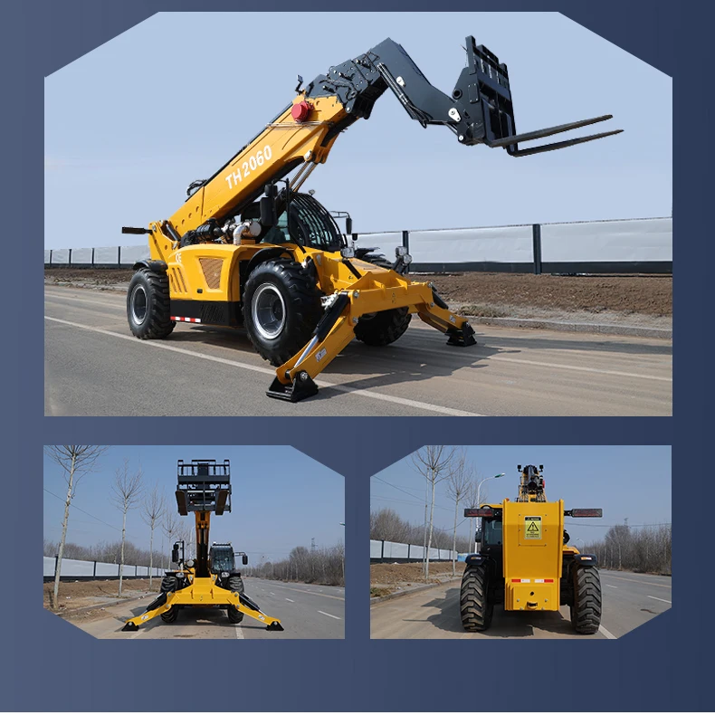 6t 20 Metre Telehandler Telescopic Wheel Handler Forklift Loader Crane ...