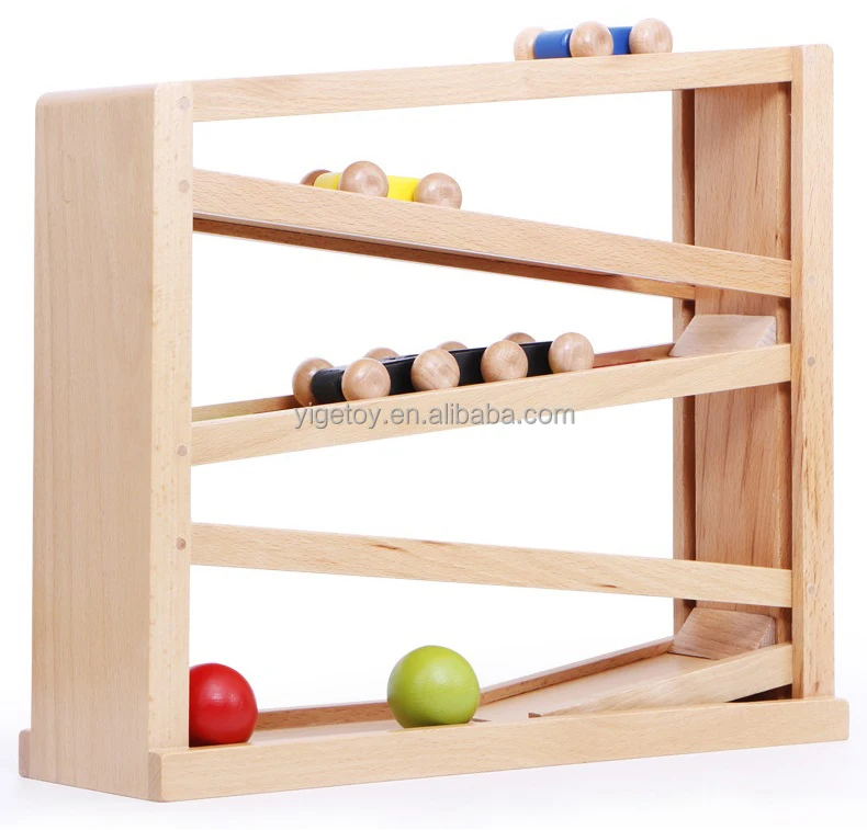 Wooden Sliding Racing Ramp - Fun and Education for Kids