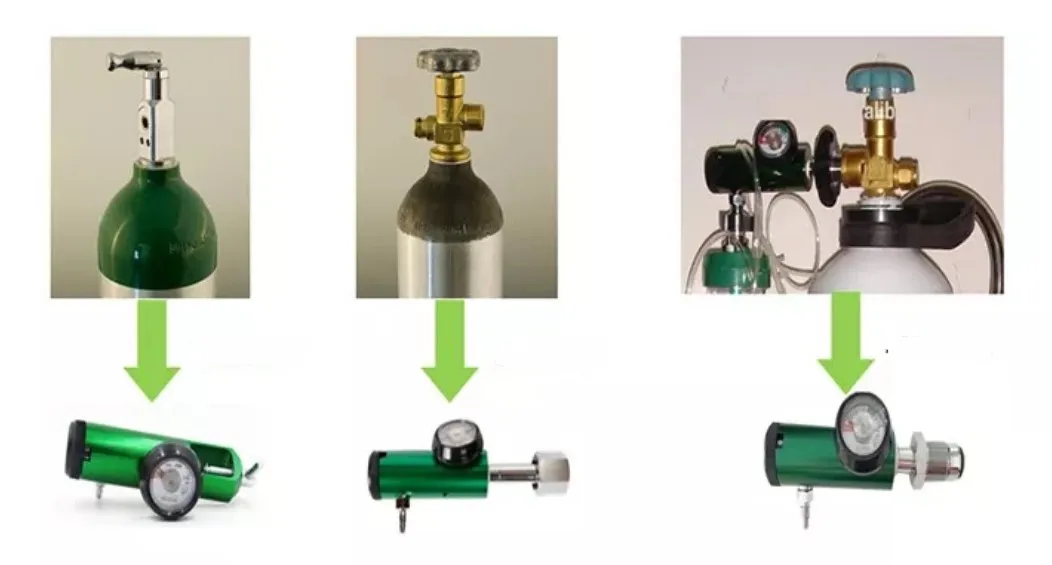 Lovtec Click Type Fixed Flow Rate Gas Reducer Medical Oxygen Regulator ...