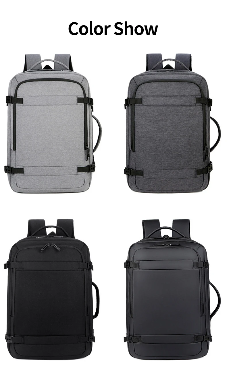 Men'S Multifunction Simple Business Travel Laptop Backpack Notebook ...