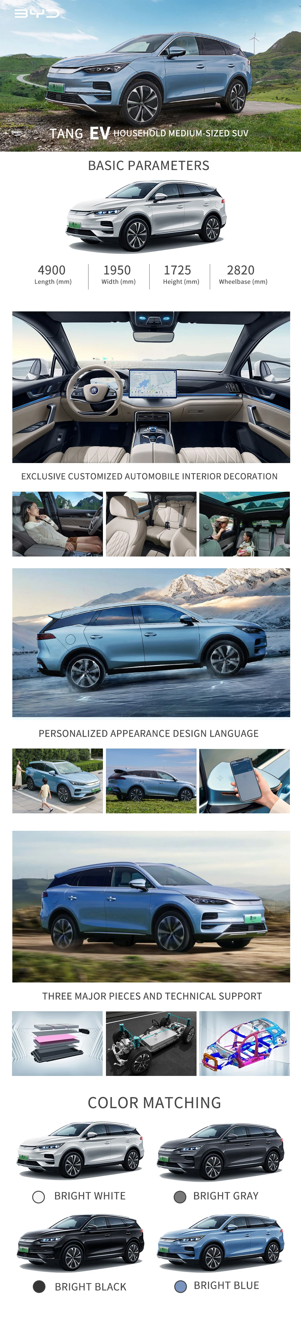 BYD TANG EV 730KM Exclusive Electric Passenger Vehicles Used Cars in Dubai Fairly Used Cars for ...