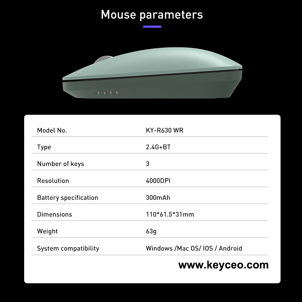 2.4G Mouse Wireless bluetooth Ergonomic Office Mouse Rechargeable ...