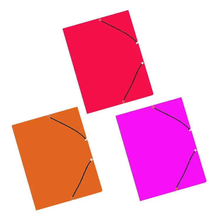 3 Flap Cardboard A3/A4 Size Paper Lamination Elastic File Bands Folder ...