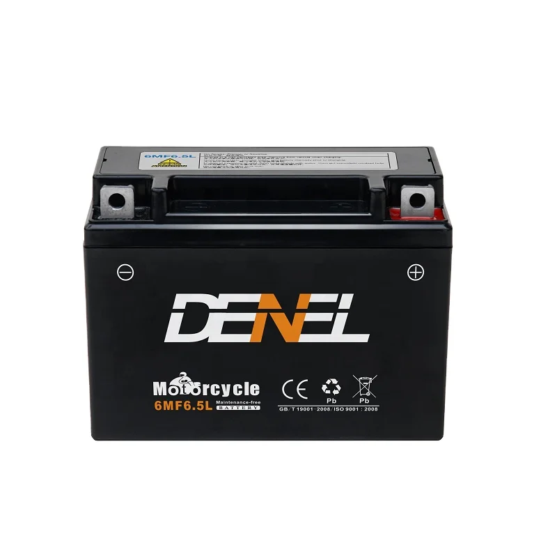 DENEL 6MF6.5L Maintenance Free Battery Charging Motorcycle Battery ...