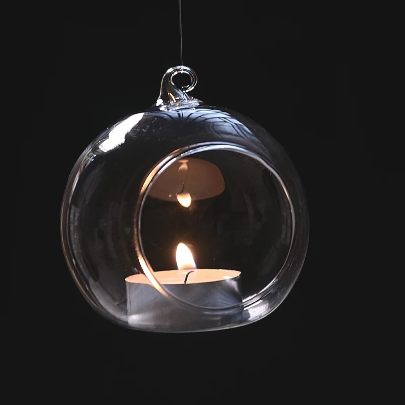 Hand Blown Hanging Borosilicate Glass Ball Candle Holder - Buy Hanging ...