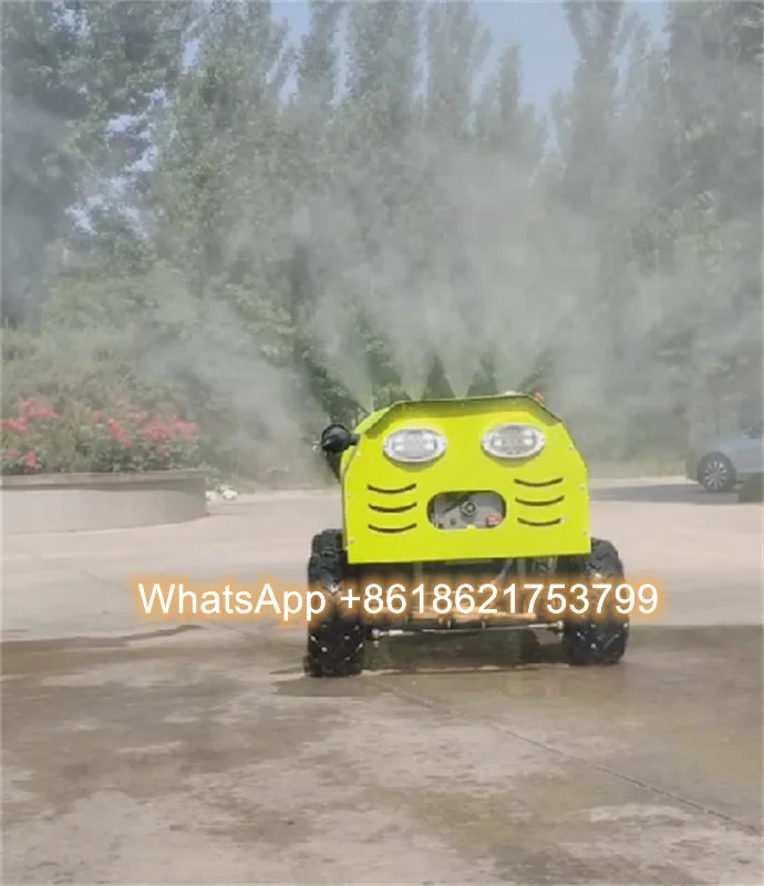 Disinfection Farmland Orchards with Remote Control Sprayer