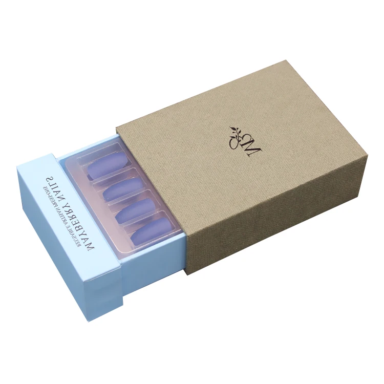 Custom Empty False Nails Pack Box Luxury Fake Magnetic Presson Press On ...