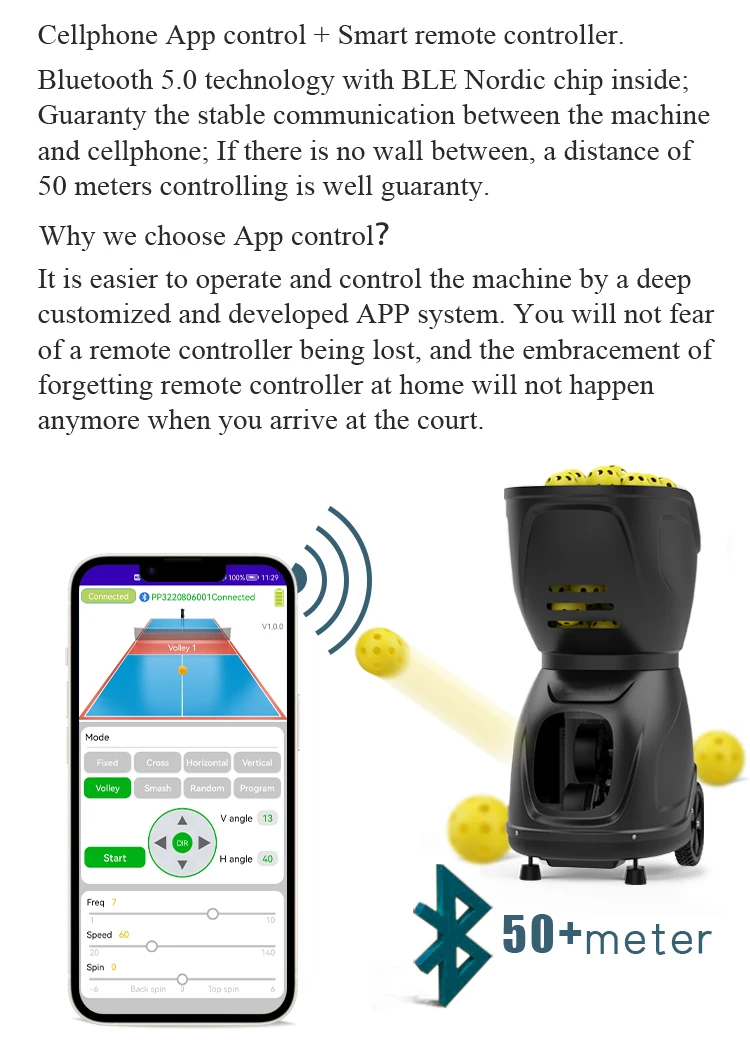 Intelligent Automatic Pickleball Shooting Machine - Spin Shot Training