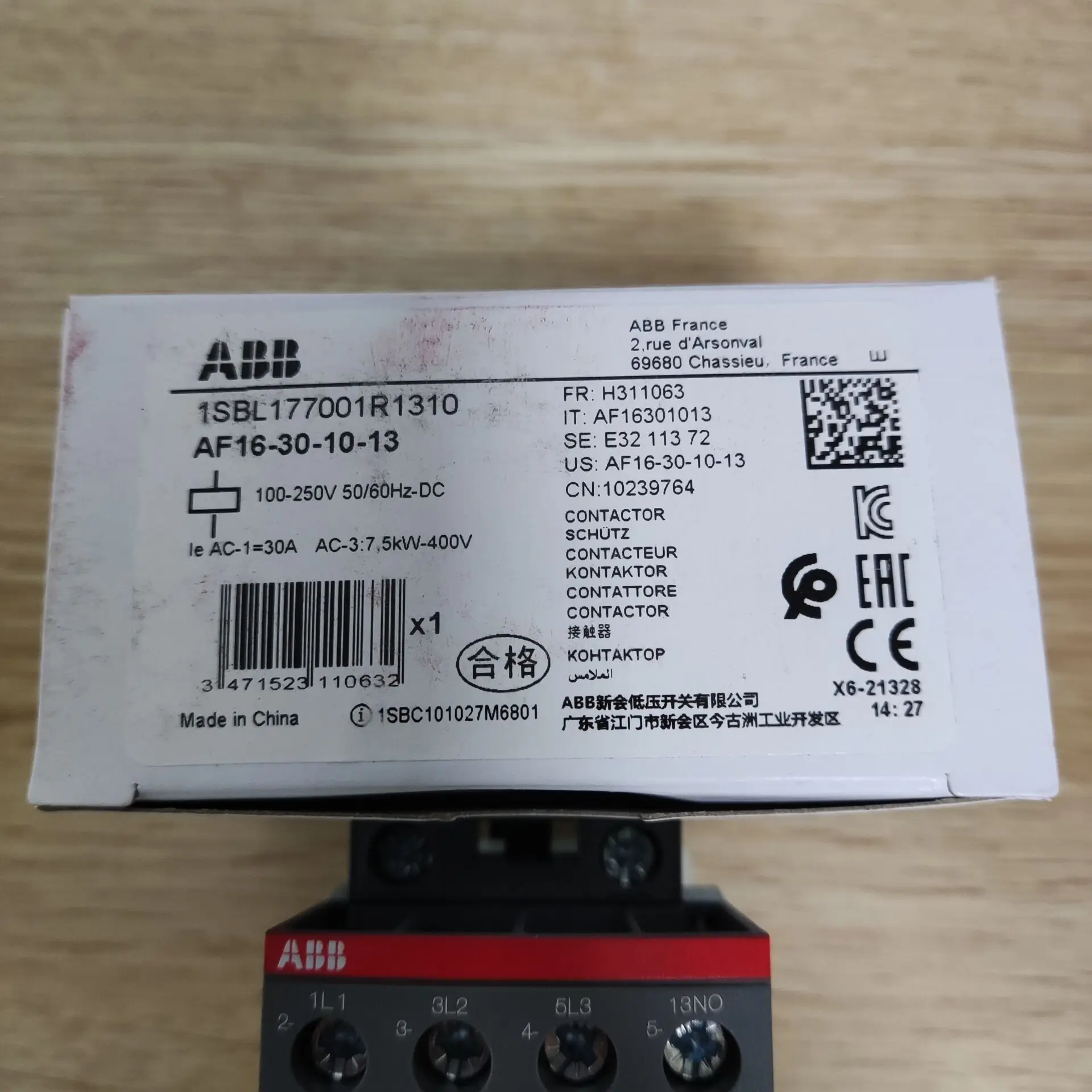 Abbs微型交流接触器af16-30-10-13 1sbl177001r1310 100-250v - Buy Af16-30-10,Abb ...