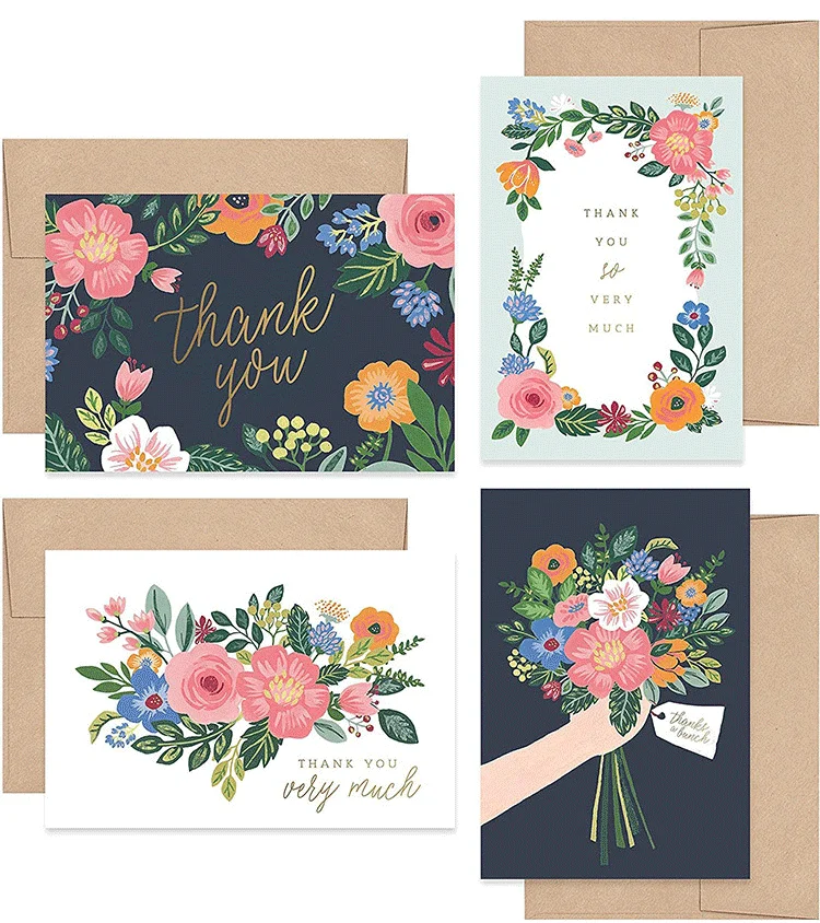 Premium Thank You Notes With Envelopes Set With Envelopes Heavyweight ...