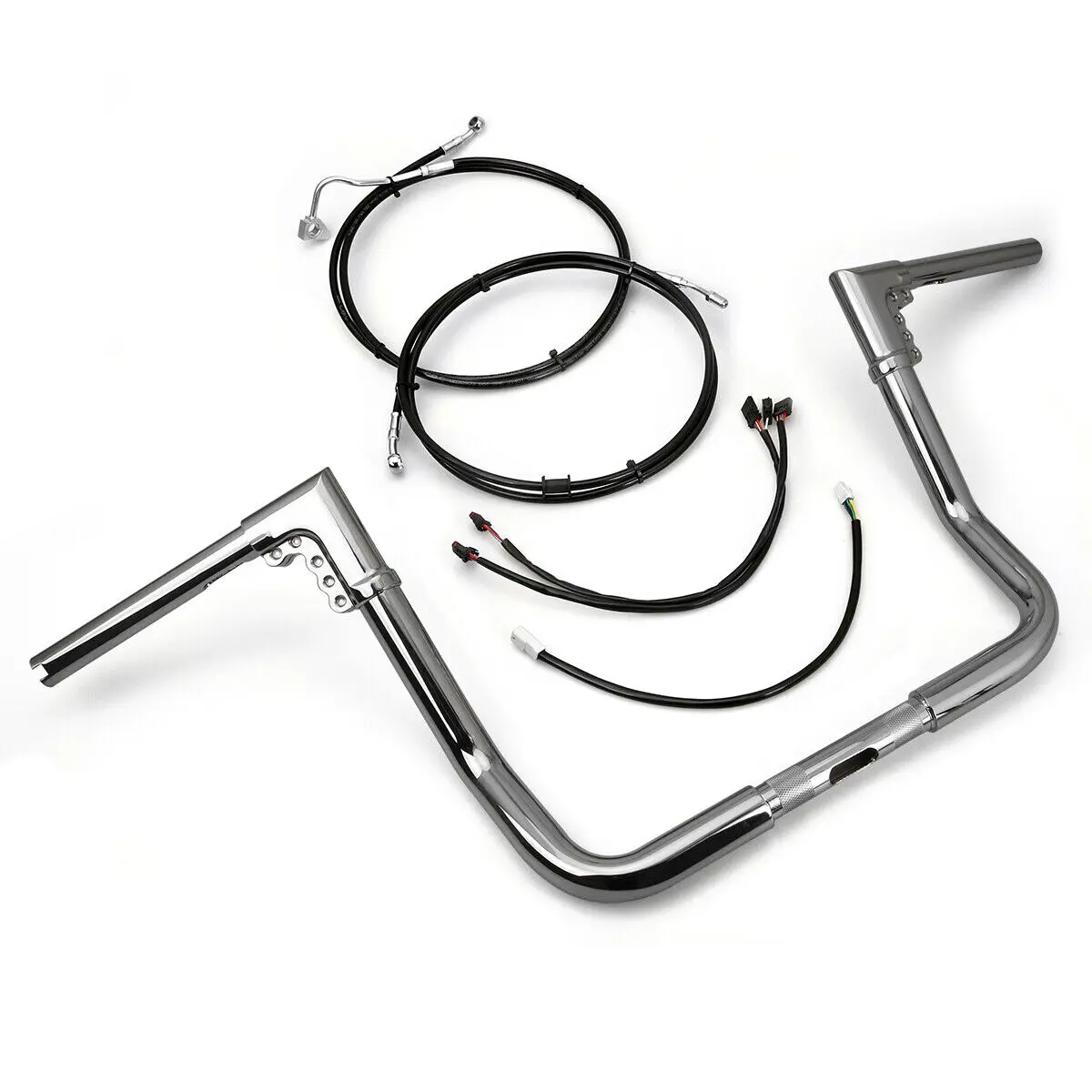 Chromed Adjustable 14" Bar Handlebars for Harley street electra tri ...