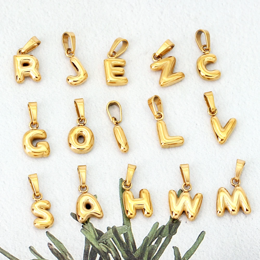Waterproof Fashion Jewelry - 18K Gold Plated Initial Pendants