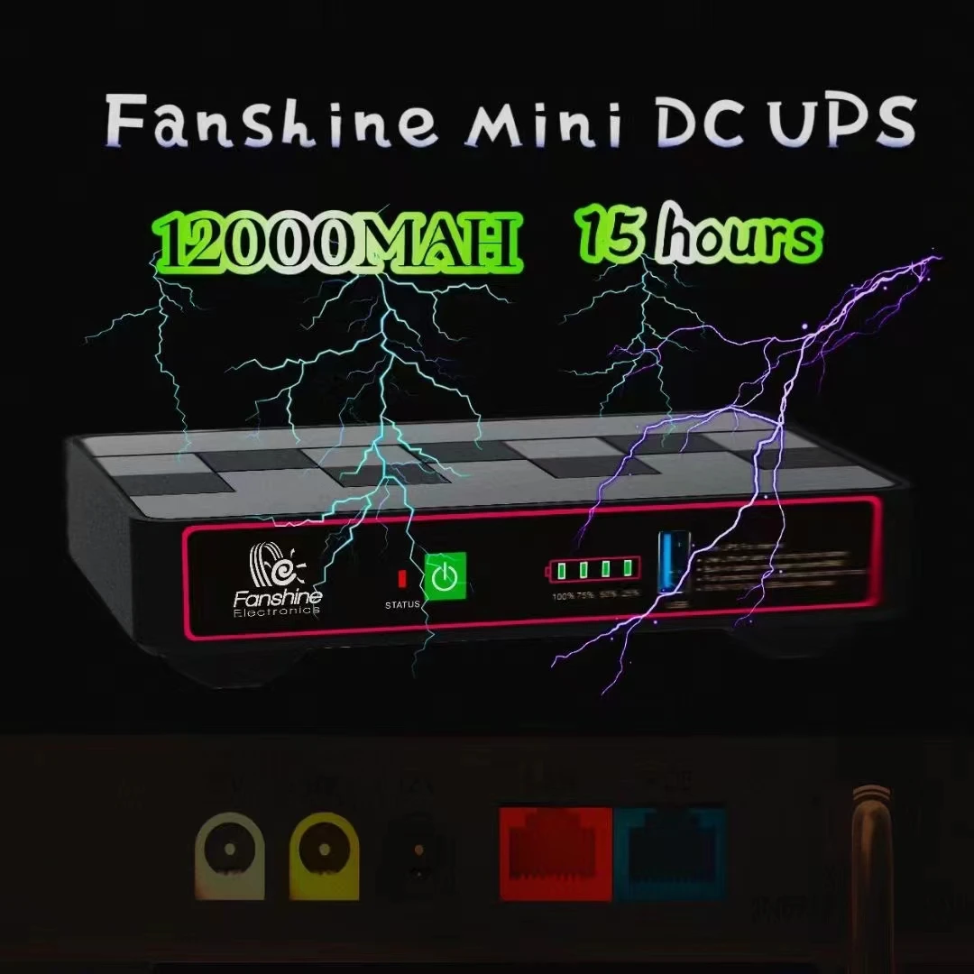 2023 Portable Mini UPS - 12000mah with 15hours Working Time