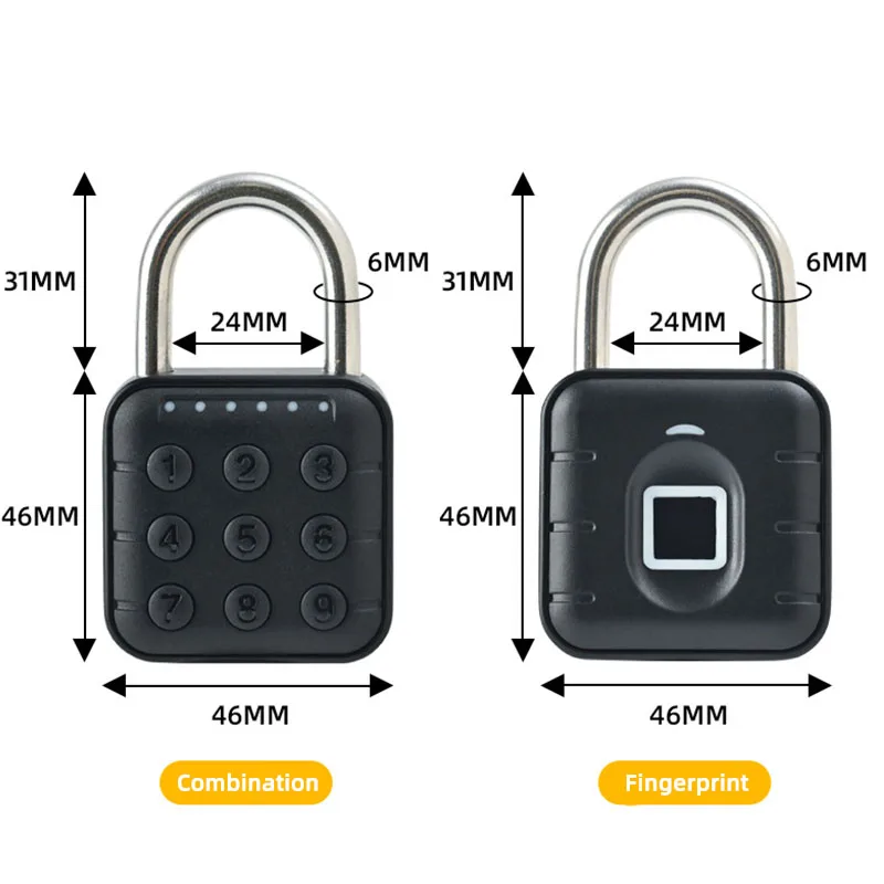 Finger Print Waterproof Electronic Combination Padlock