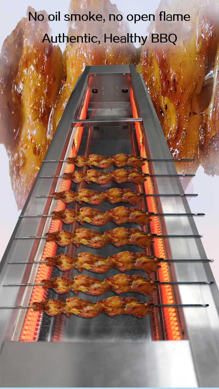 Automatically Rotating Korean BBQ Grill - Infrared Non-stick