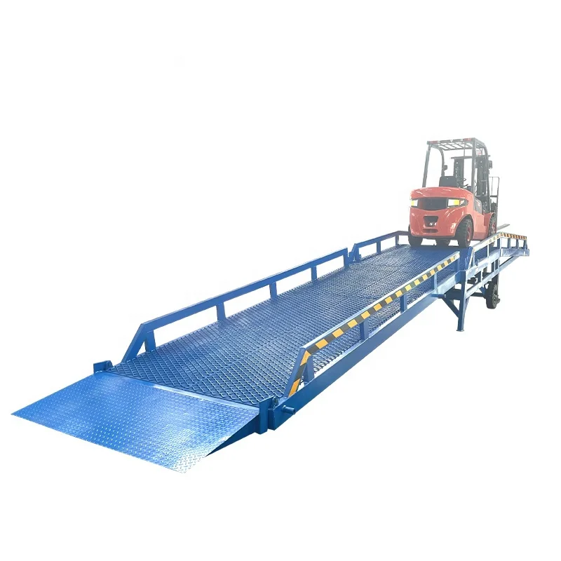 Hydraulic Hand Control 10t Loading Ramp Mobile Container Forklift ...