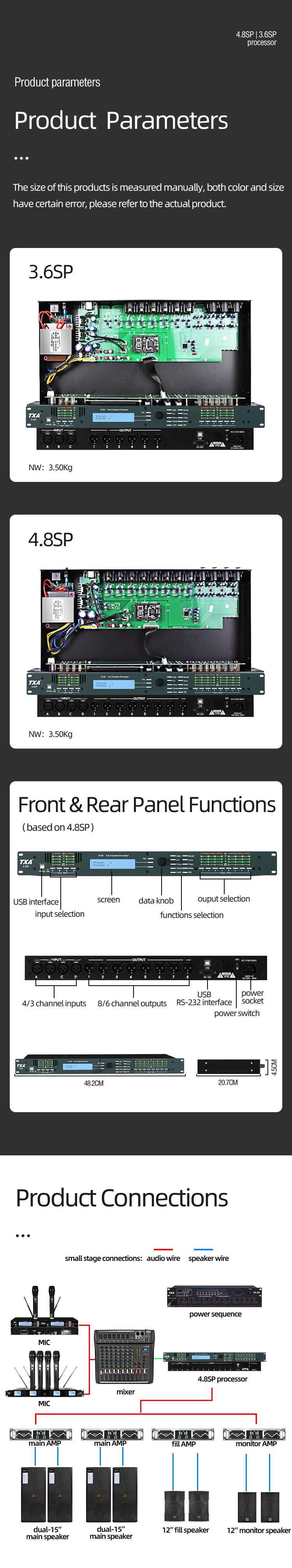 3.6SP & 4.8SP Digital Speaker Processors - TXA Audio Solutions