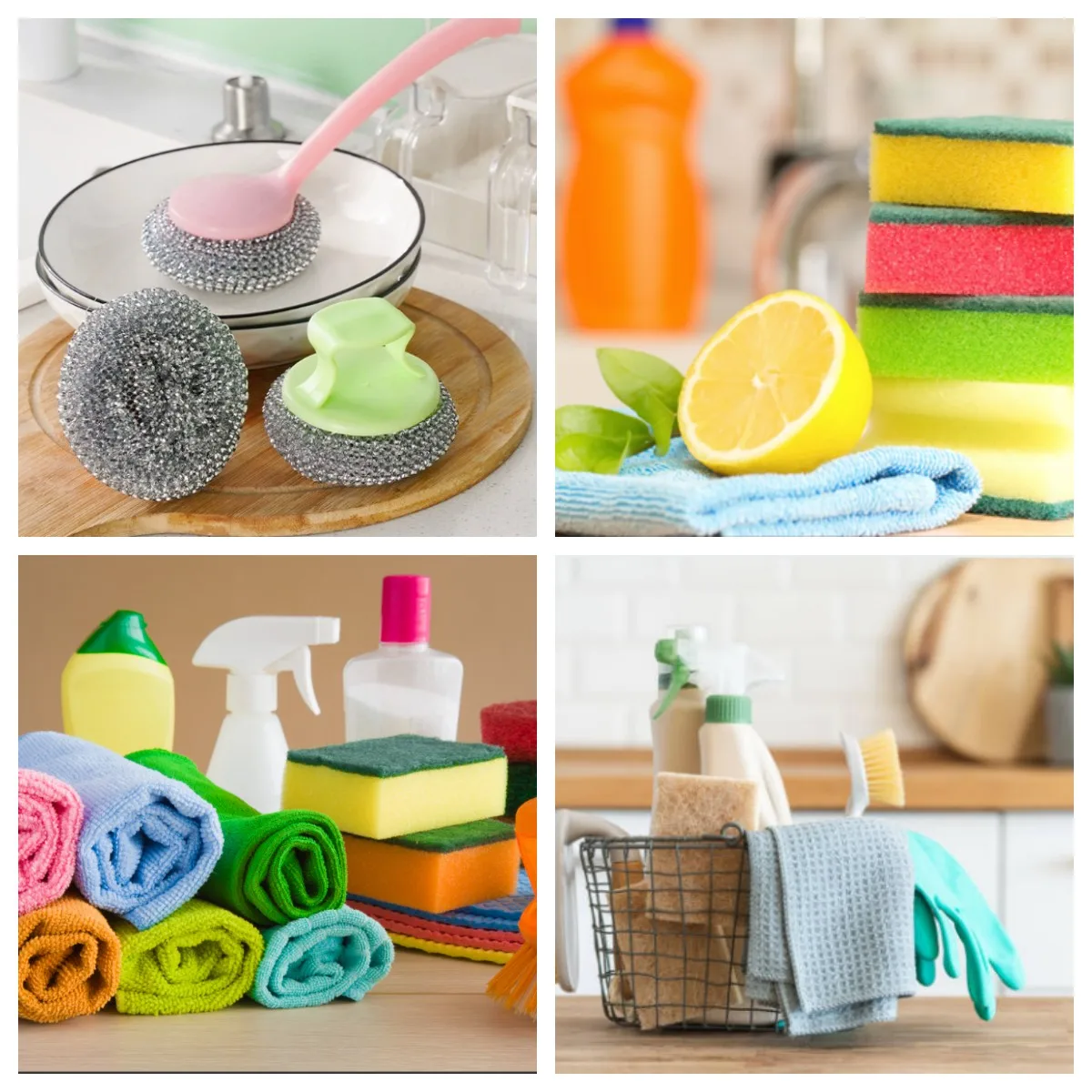 Steel Wool Scrubbers Cleaning Sponges Metal Wire Scourer Sponge Heavy ...