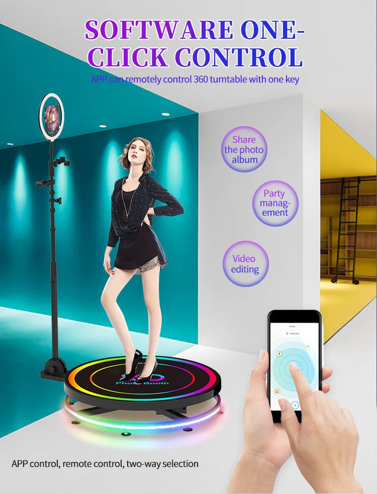 Led Mirror Infinity Glass 360 Photo Booth 360 Video Booth Spincam Photoboot Camera 360 Degree ...