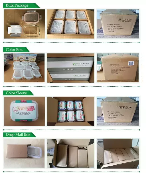 Welcome Custom Lock Separation Food Container Set Glass Storage With ...