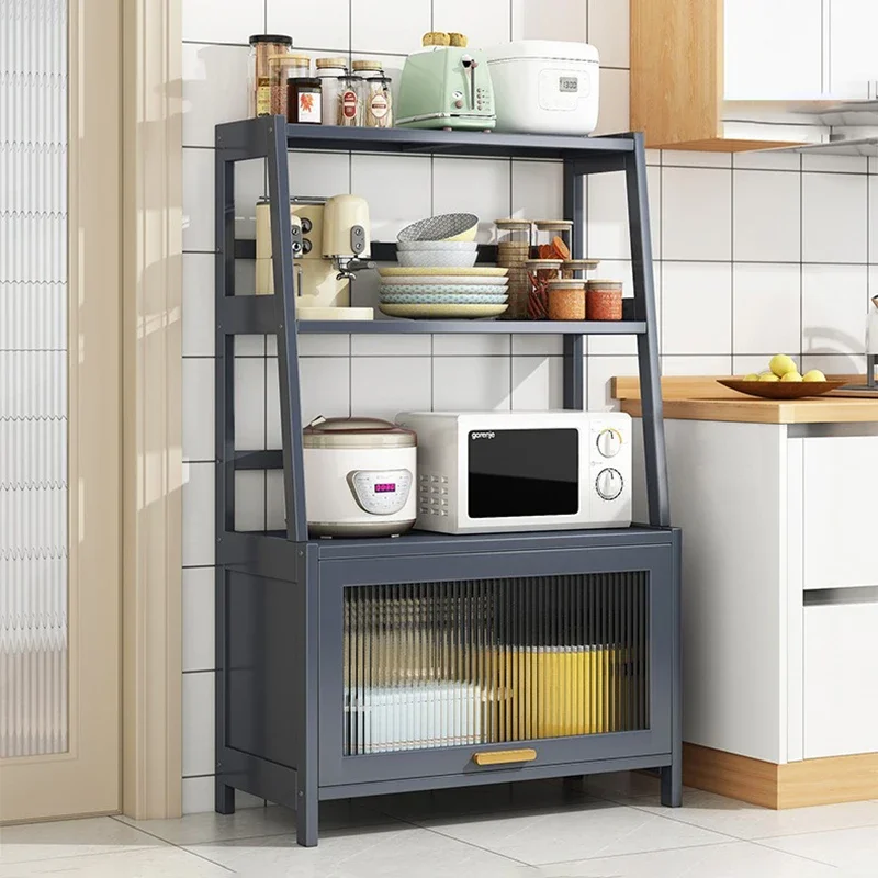 Multi-Layer Kitchen Rack Floor-standing Dining Sideboard Microwave Oven ...