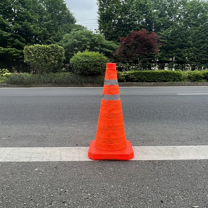 500mm Cheap Price Safety Road Cone Portable Reflective Folded ...