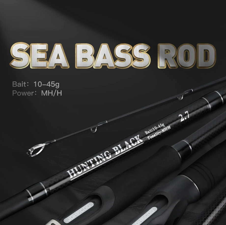 High Quality Sea Bass Rods 2.7m 3.0m 2-3 Section Carbon MH/H Sea Bass ...