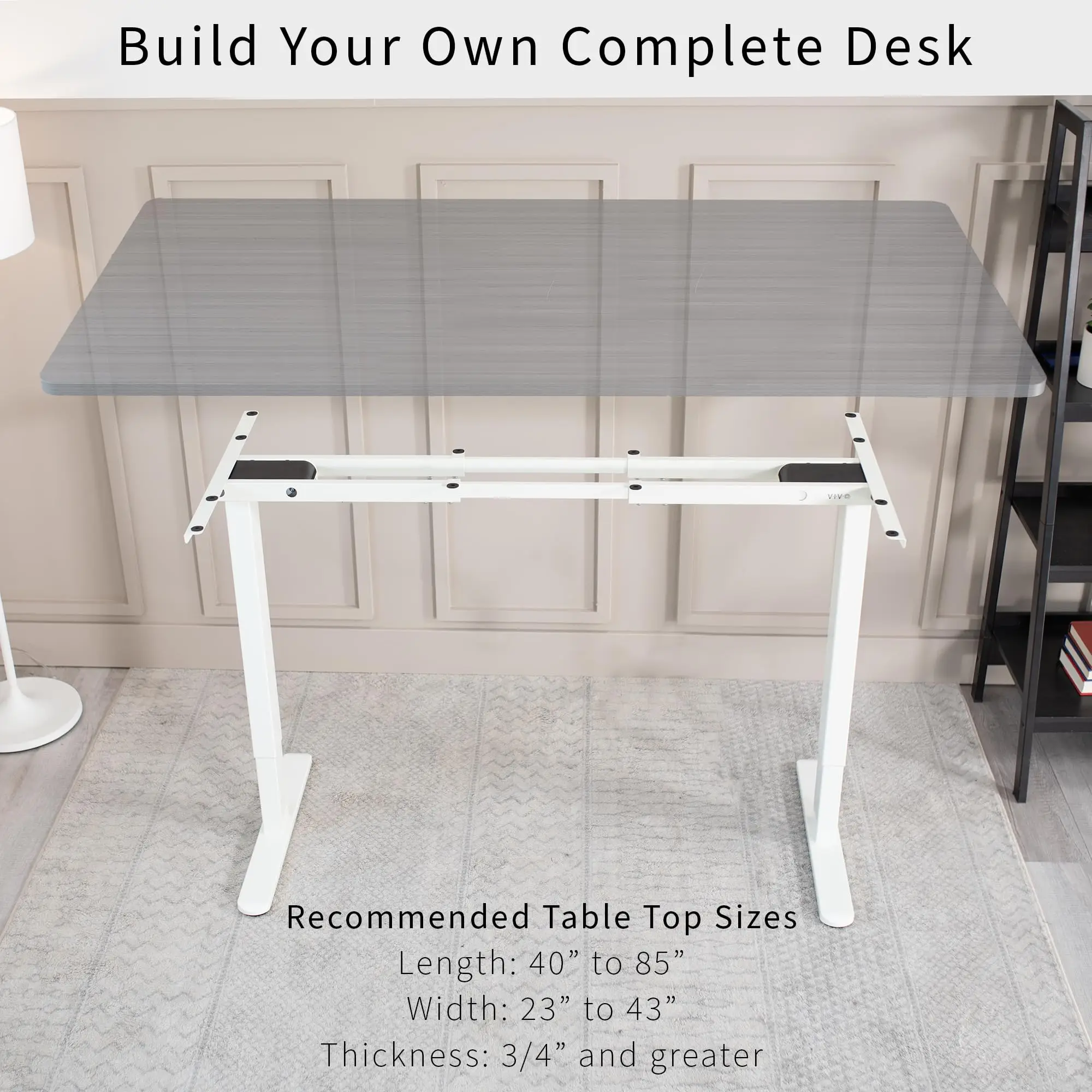 Electronic Ergonomic Height Adjustable Table Base 2 Legs Sit To Stand ...