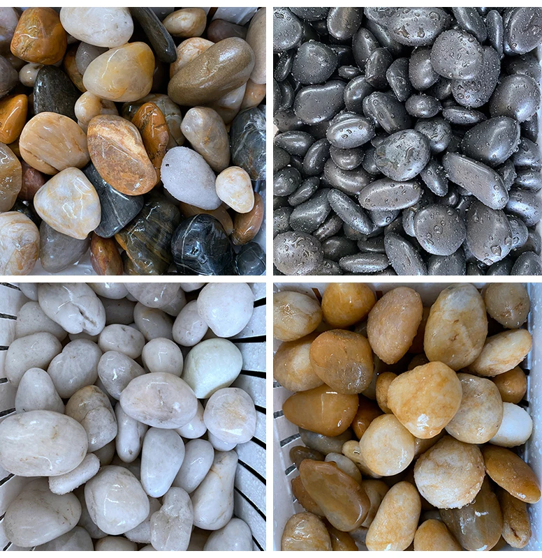 Modern Design 14x14 Indian Marble Natural Pebble Cobblestones for ...