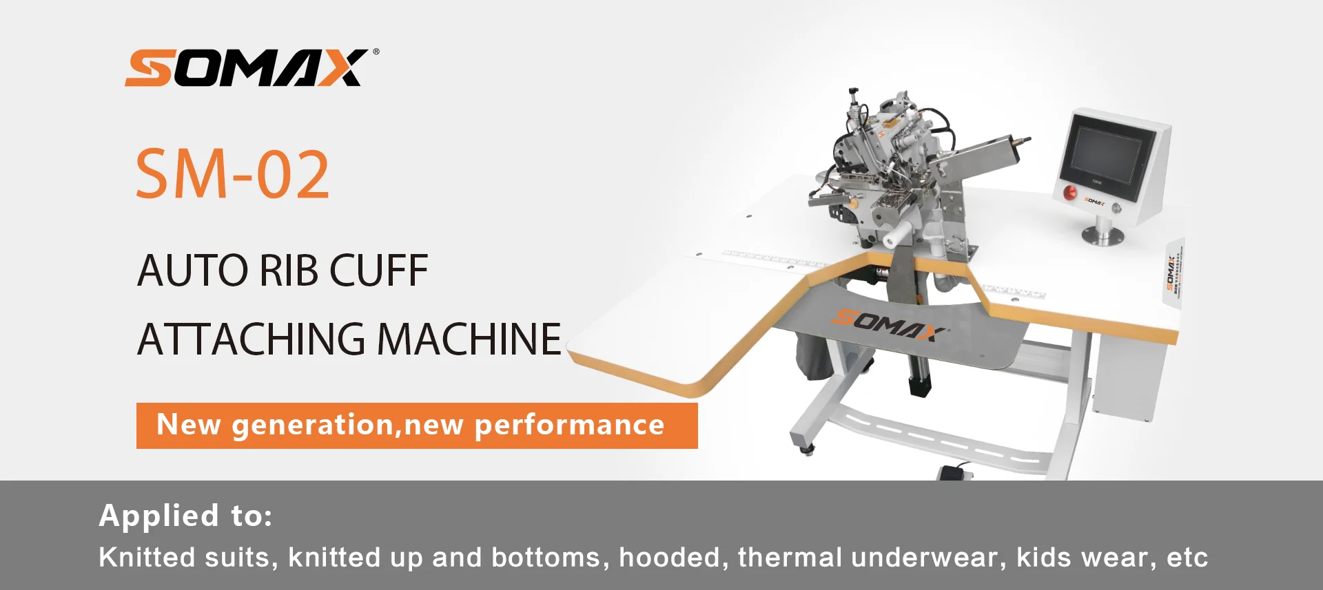 Quanzhou Somax SM-02 Rib Cuff Attaching Machine - High-Speed & Easy ...