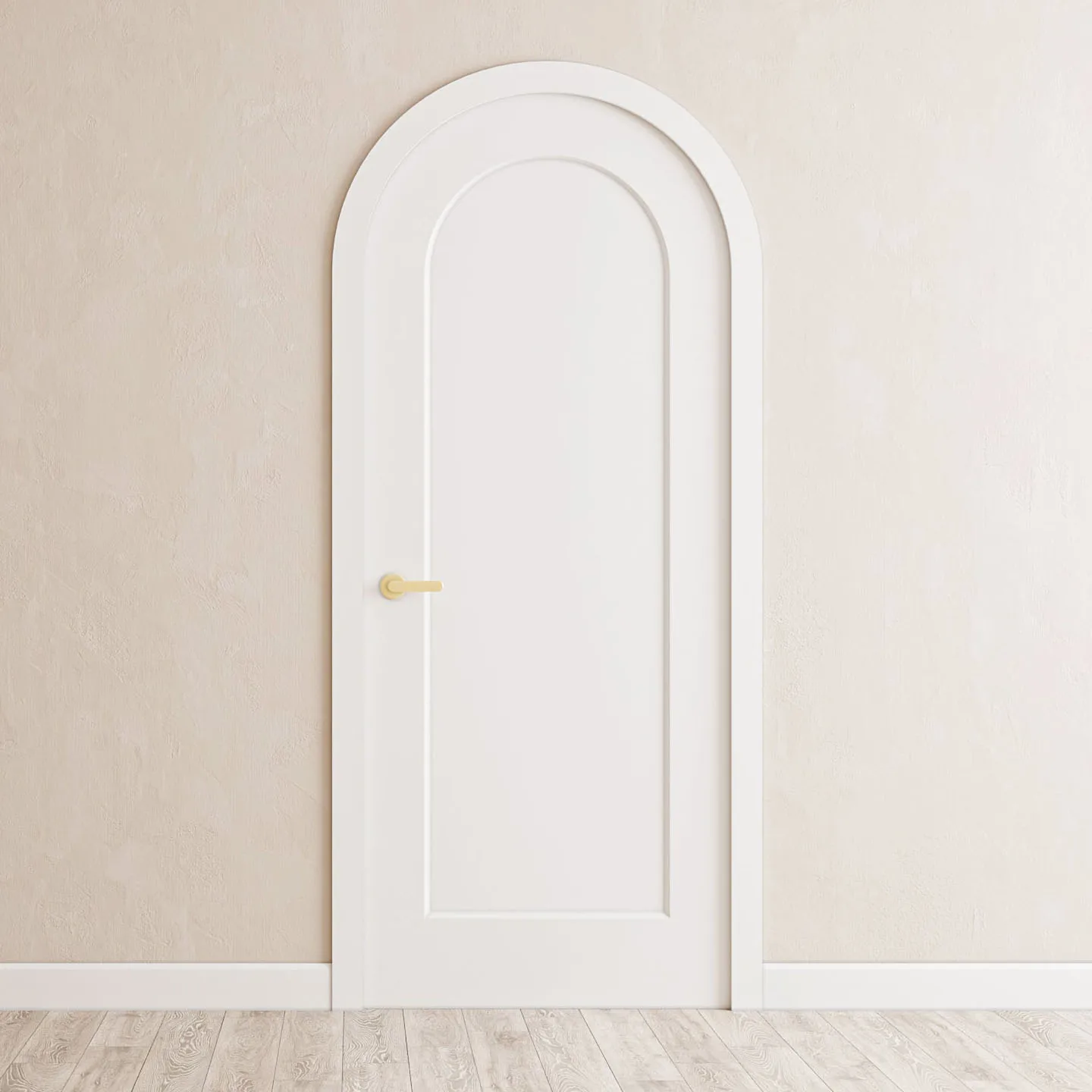 Shaker Style Internal Wooden Arch Door Design with Frame Jamb