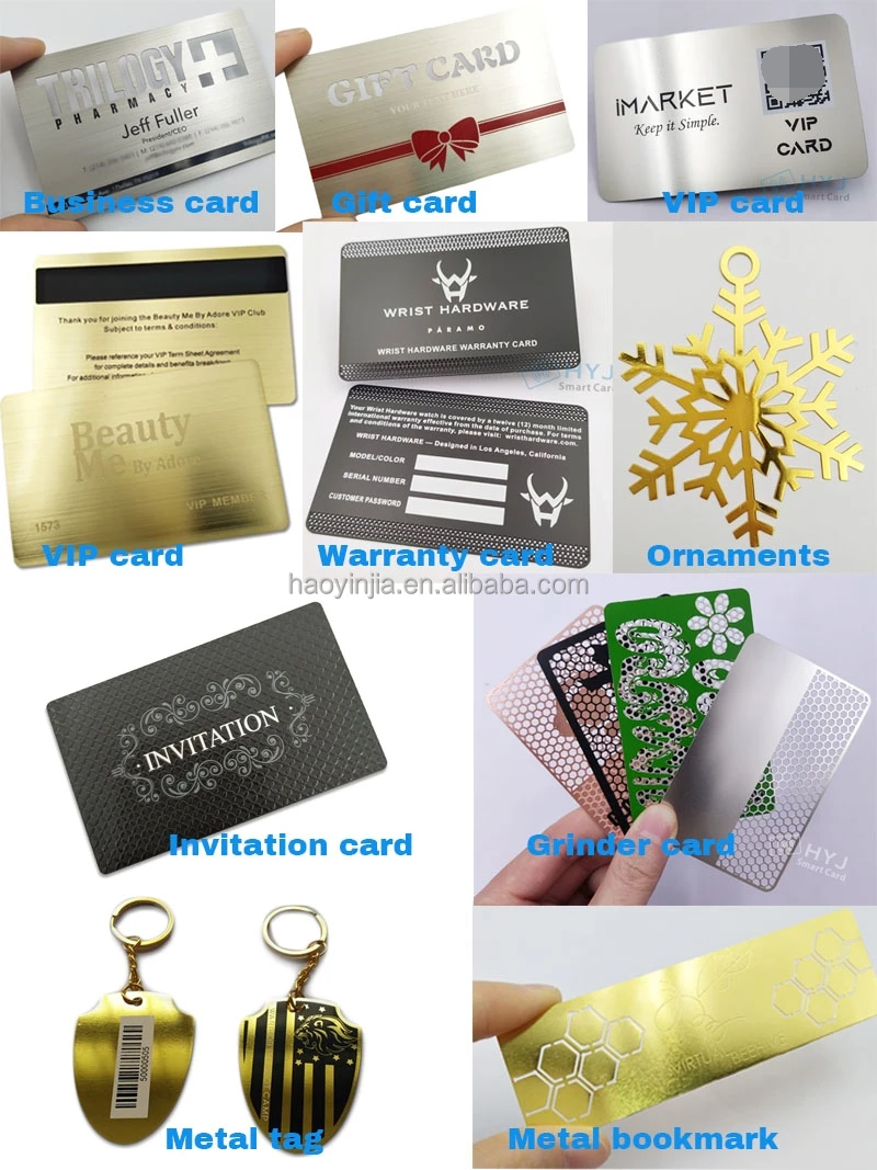 Custom Engraved Logo Metal Grinder Card - Business Card Size
