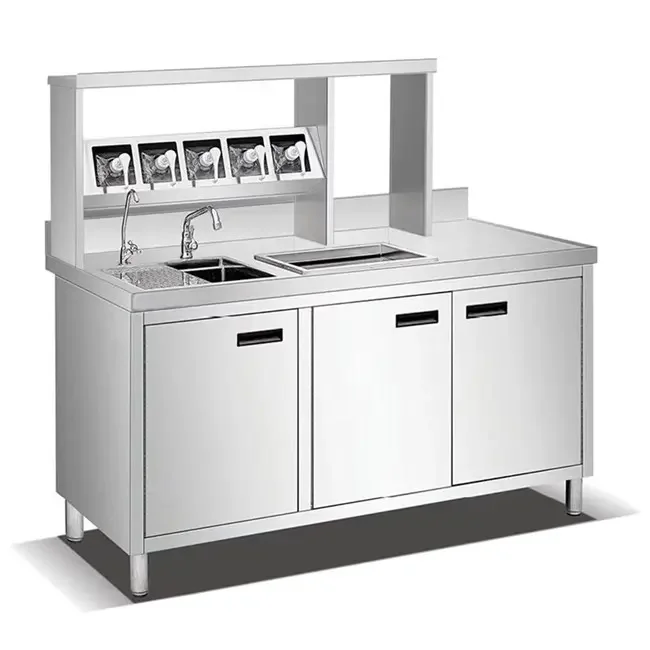 Milk Bubble Tea Bar Commercial Stainless Steel Bubble Tea Water Bar ...