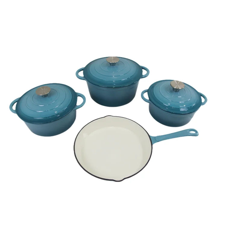 2L Trend Colourful Minimalist Cast Iron Cookware Set