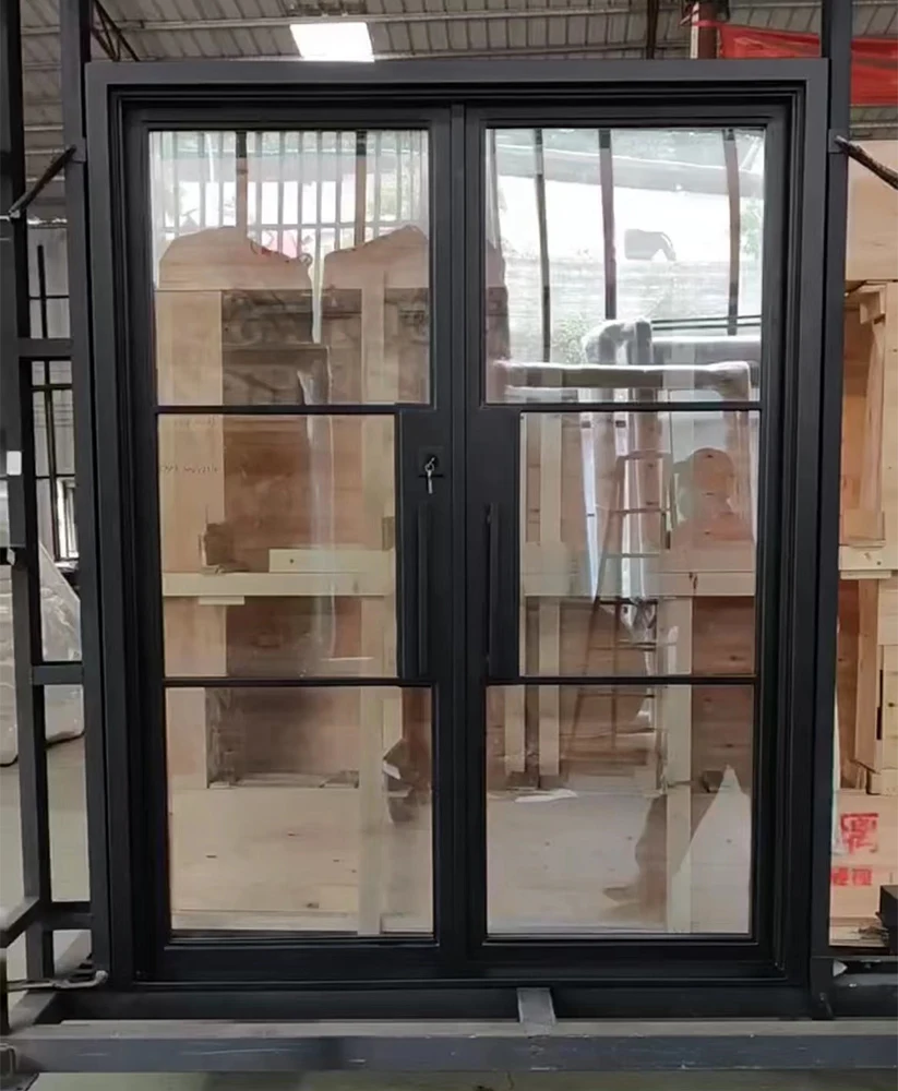 Cbmmart Modern Steel Exterior Security Door Design Double Wrought Iron ...