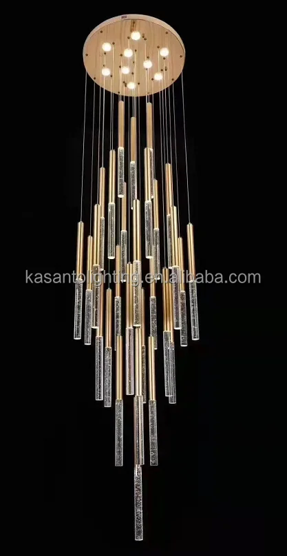 Modern Luxury Home Decorative Lobby Long Hanging Ceiling Led Pendant ...