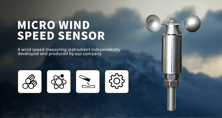 Stainless Steel Wind Speed Sensor - Modbus RS485 & 4-20ma