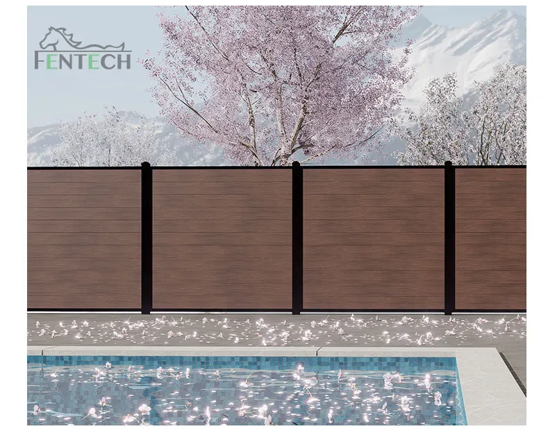 Fentech Fireproof Wpc Fence Panels Waterproof Outdoor Wood Plastic ...